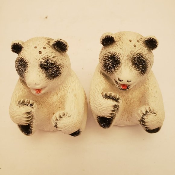 Dining | Vintage Panda Salt And Pepper Shaker Set | Poshmark